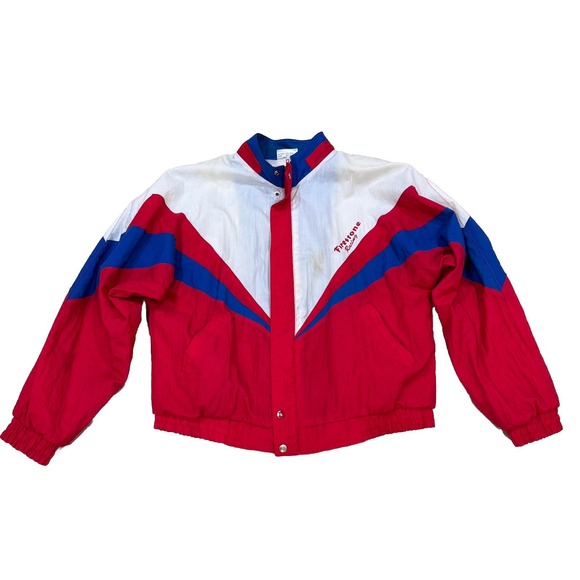 Jackets & Coats | Vtg Firestone Racing Jacket Mens Xxl 9s Red Blue ...
